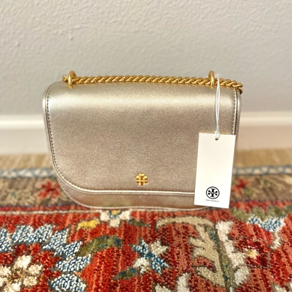 Tory Burch | Bags | Tory Burch Emerson Metallic Gold Shoulder Bag ...